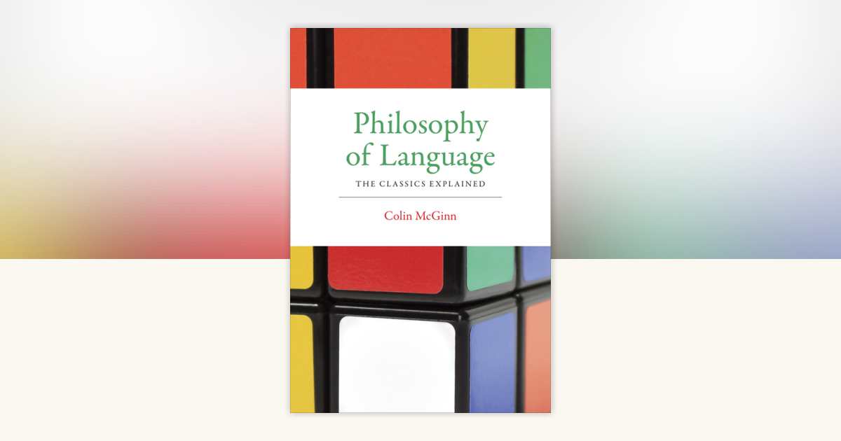 Philosophy of Language by Colin McGinn: 9780262529822 ...