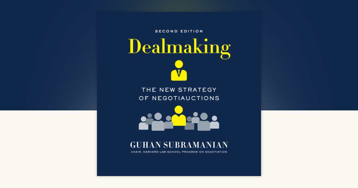 Dealmaking by Guhan Subramanian: 9780593343029 | PenguinRandomHouse.com ...