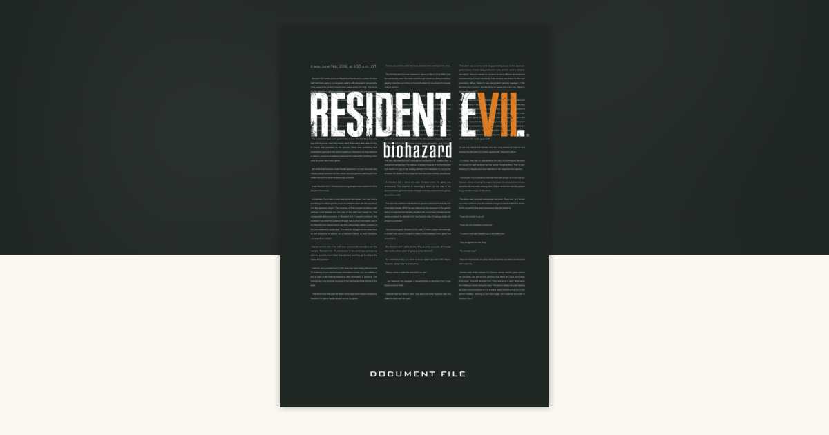 Resident Evil 7: Biohazard Document File by Capcom: 9781506725628 ...