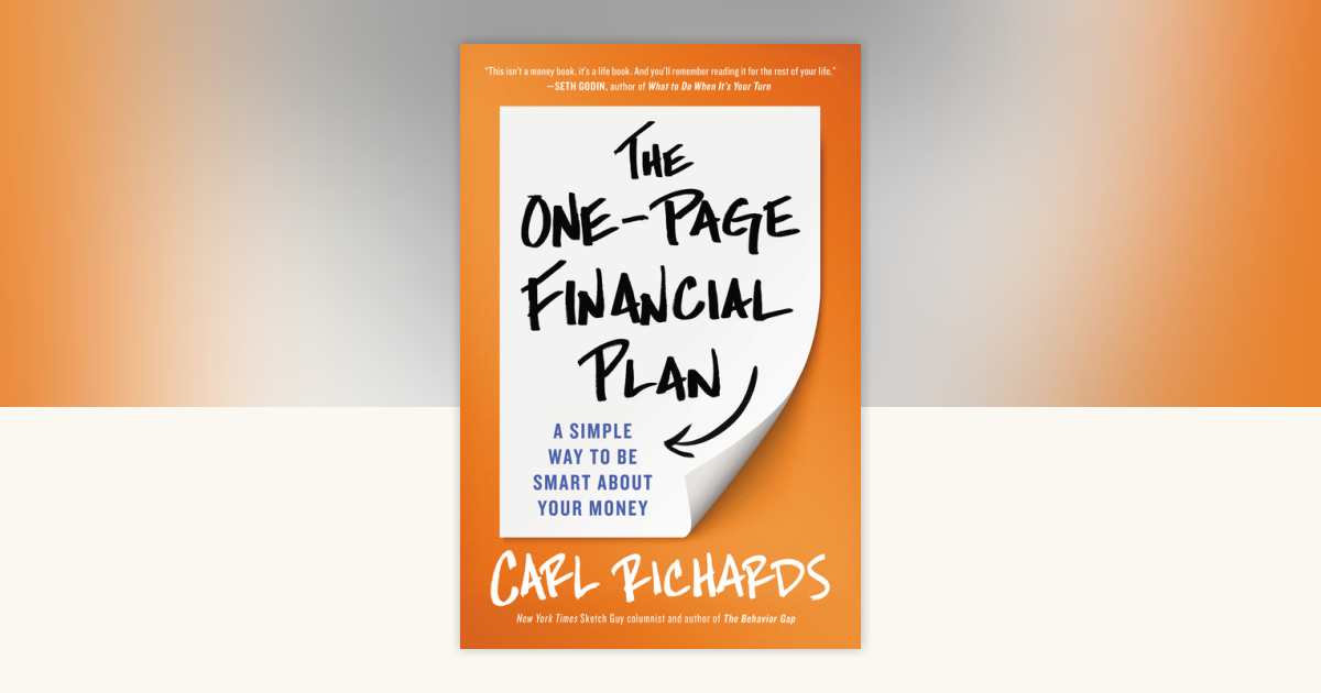 The One-Page Financial Plan by Carl Richards: 9781591847557 ...