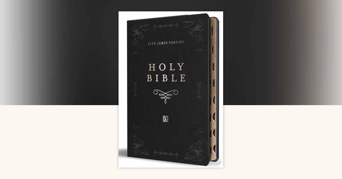 KJV Holy Bible, Giant Print Thinline Large format, Black Premium ...