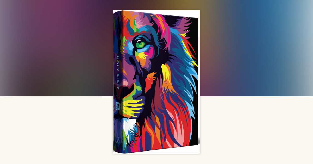 KJV Holy Bible, Multi Color Lion of Judah, Large Print, Handy Size ...